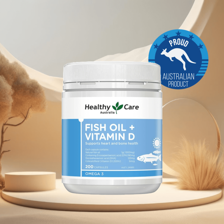 Healthy Care Fish Oil + Vitamin D - 200 Caps